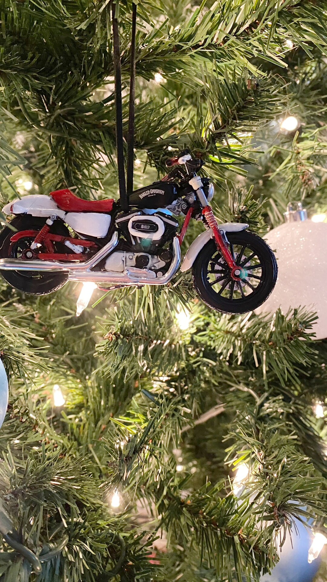 Harley Davidson Santa's Sleigh Hand Painted Christmas Ornament 2014 ...