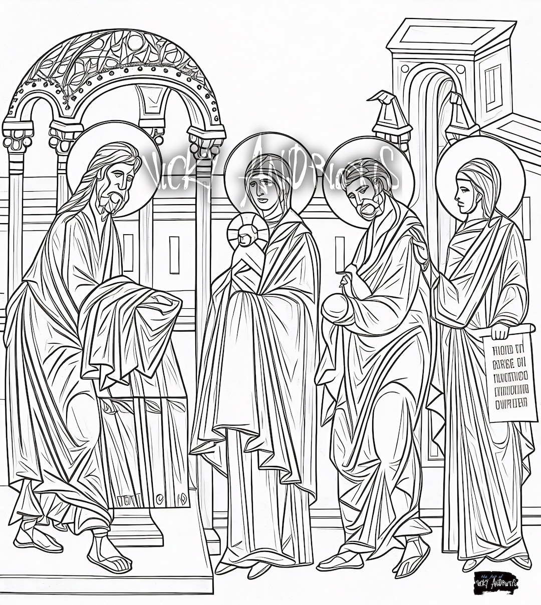 Greek Orthodox Icon Sunday School Handouts Presentation of Christ at ...
