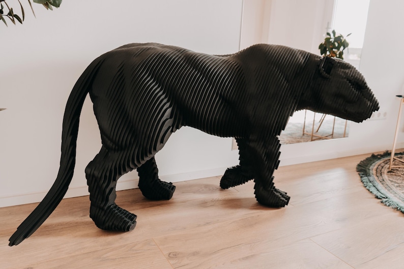 Parametric Black Panther Cut Files (DXF) - Etsy