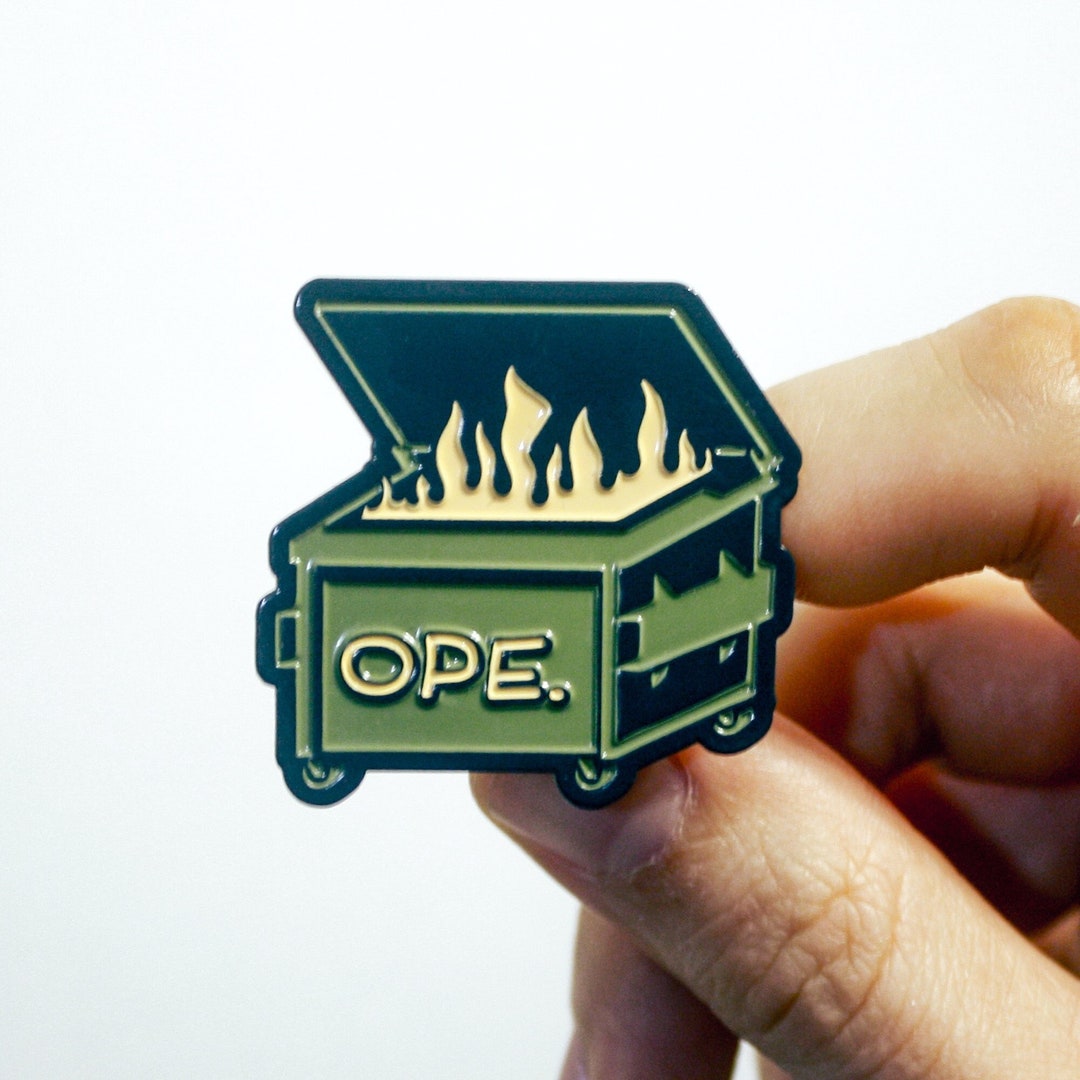 Ope Dumpster Fire Soft Enamel Pin 1.5 Midwest Emo, Dumpster Fire - Etsy