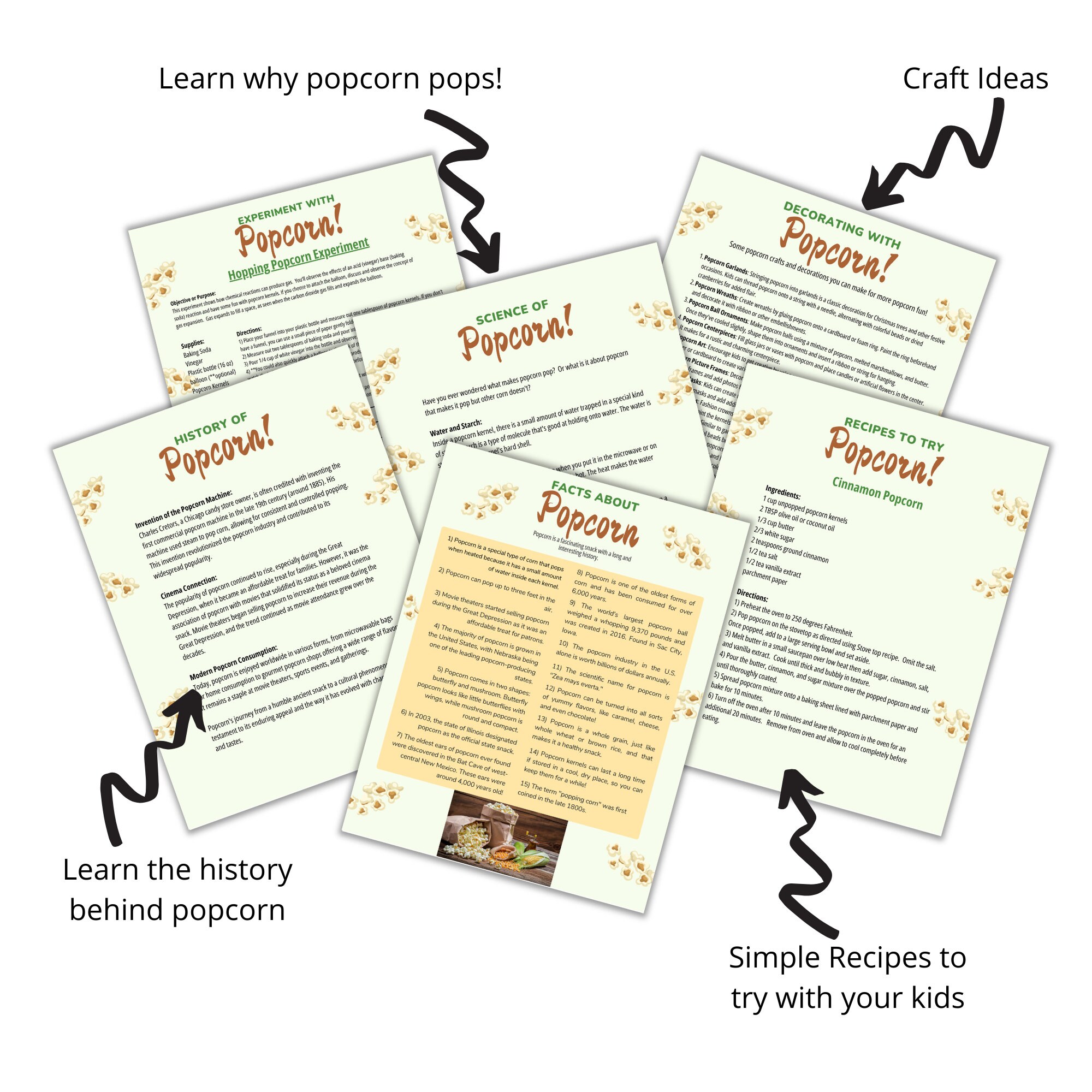 Popcorn Unit Study for Homeschool - Etsy