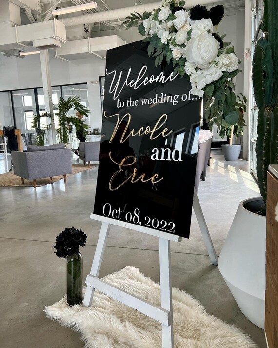 Acrylic Wedding Welcome Sign Acrylic Welcome Sign Wedding - Etsy