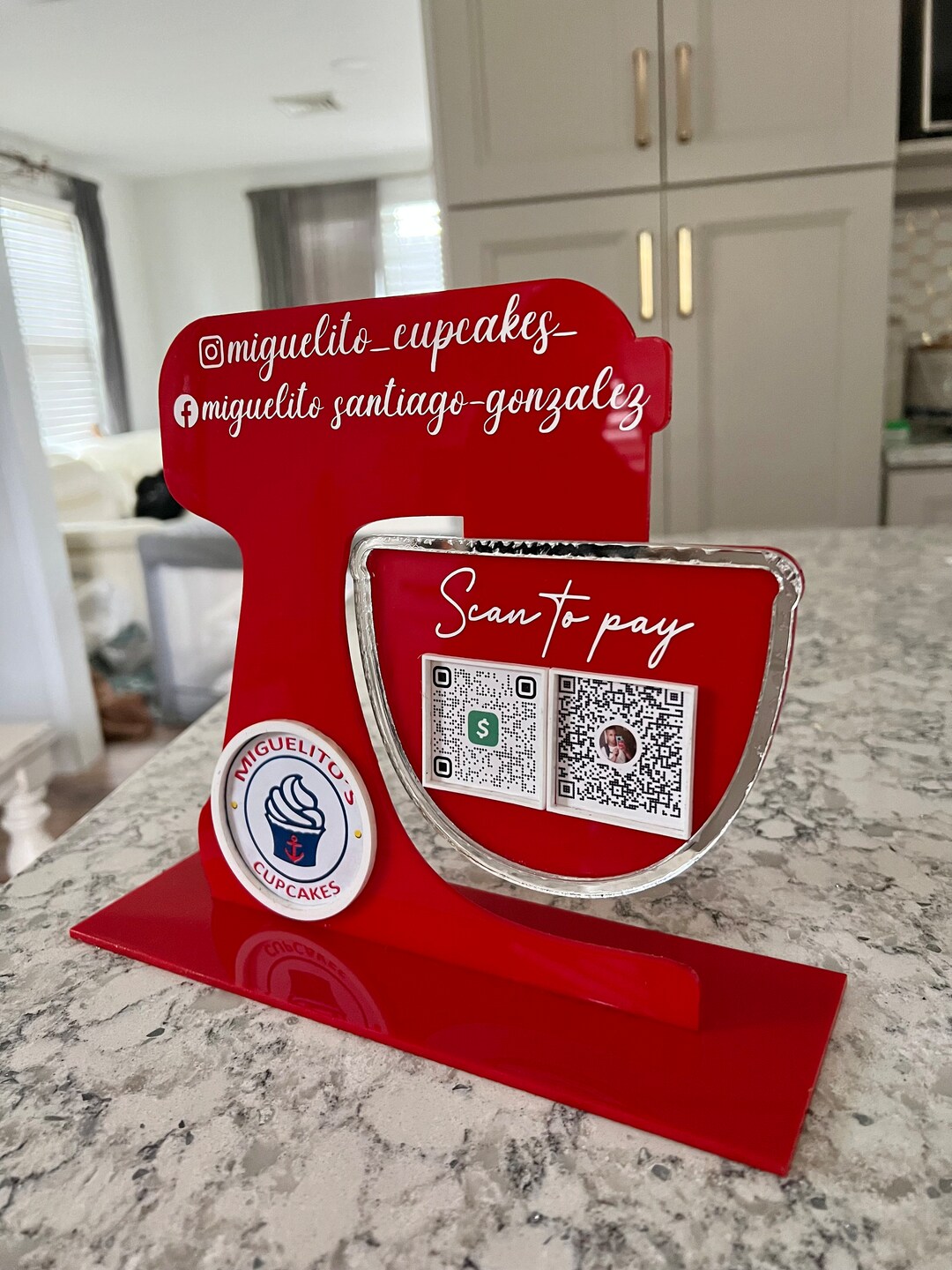 Cake Baker Sign, Mixer Pay to Scan, Treat Maker Sign Scan to Pay ...