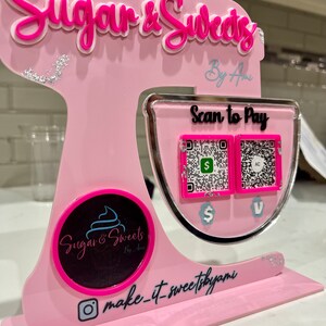 Cake Baker Sign, Mixer Pay to Scan, Treat Maker Sign Scan to Pay ...