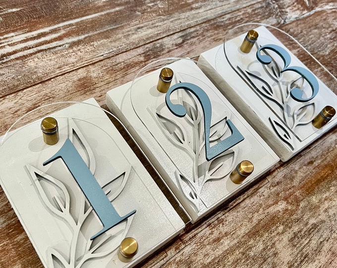 Acrylic Table Numbers, Table Numbers, Wooden Table Numbers, Table Signs ...