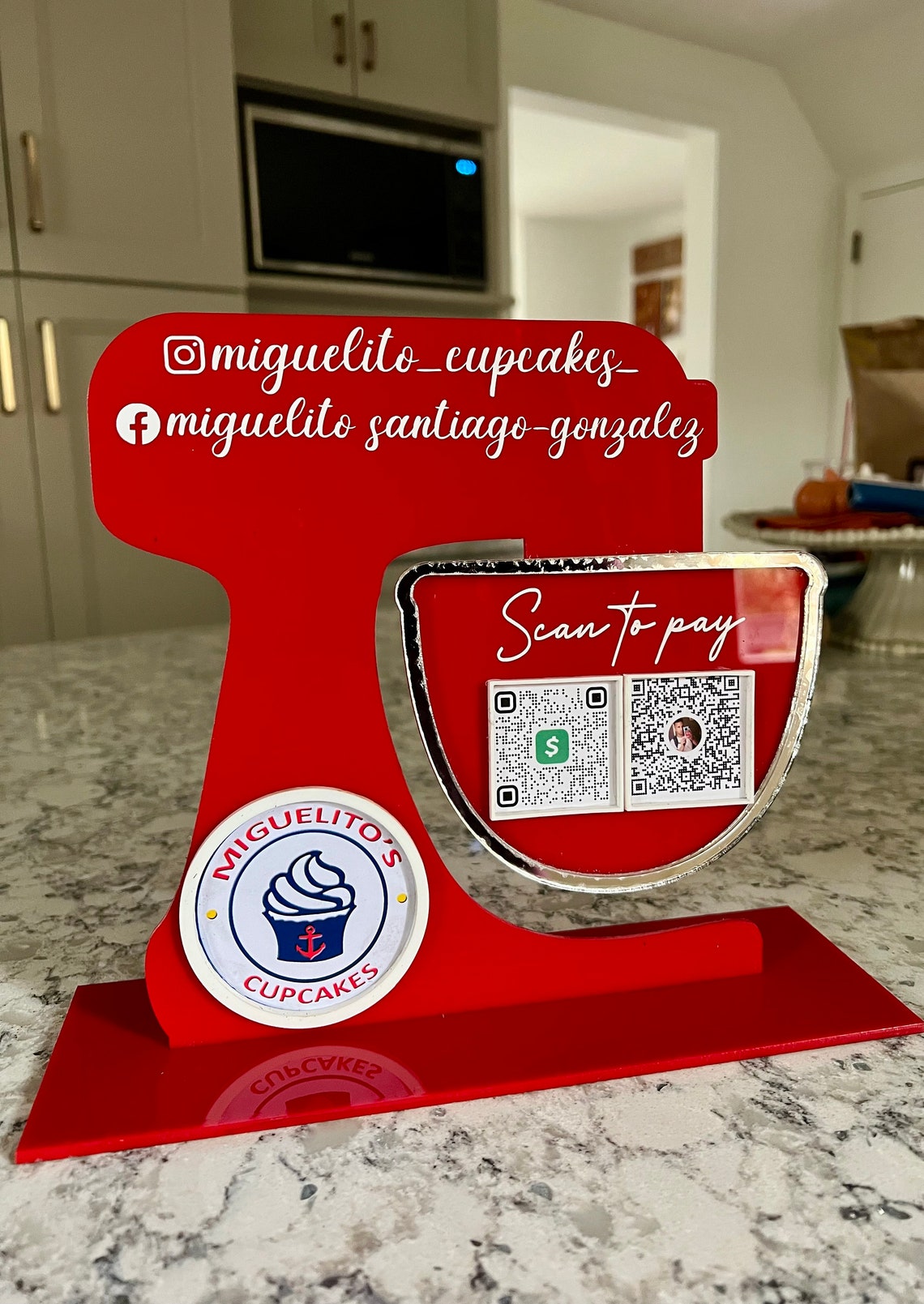 Cake Baker Sign, Mixer Pay to Scan, Treat Maker Sign Scan to Pay ...