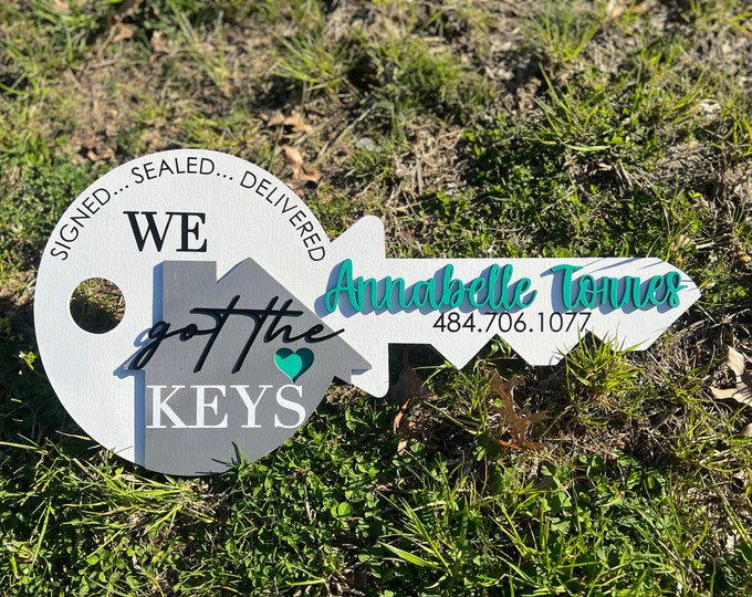 We Got the Keys Sign, Sold by Key Sign, Key Sign, Real Estate Sign ...
