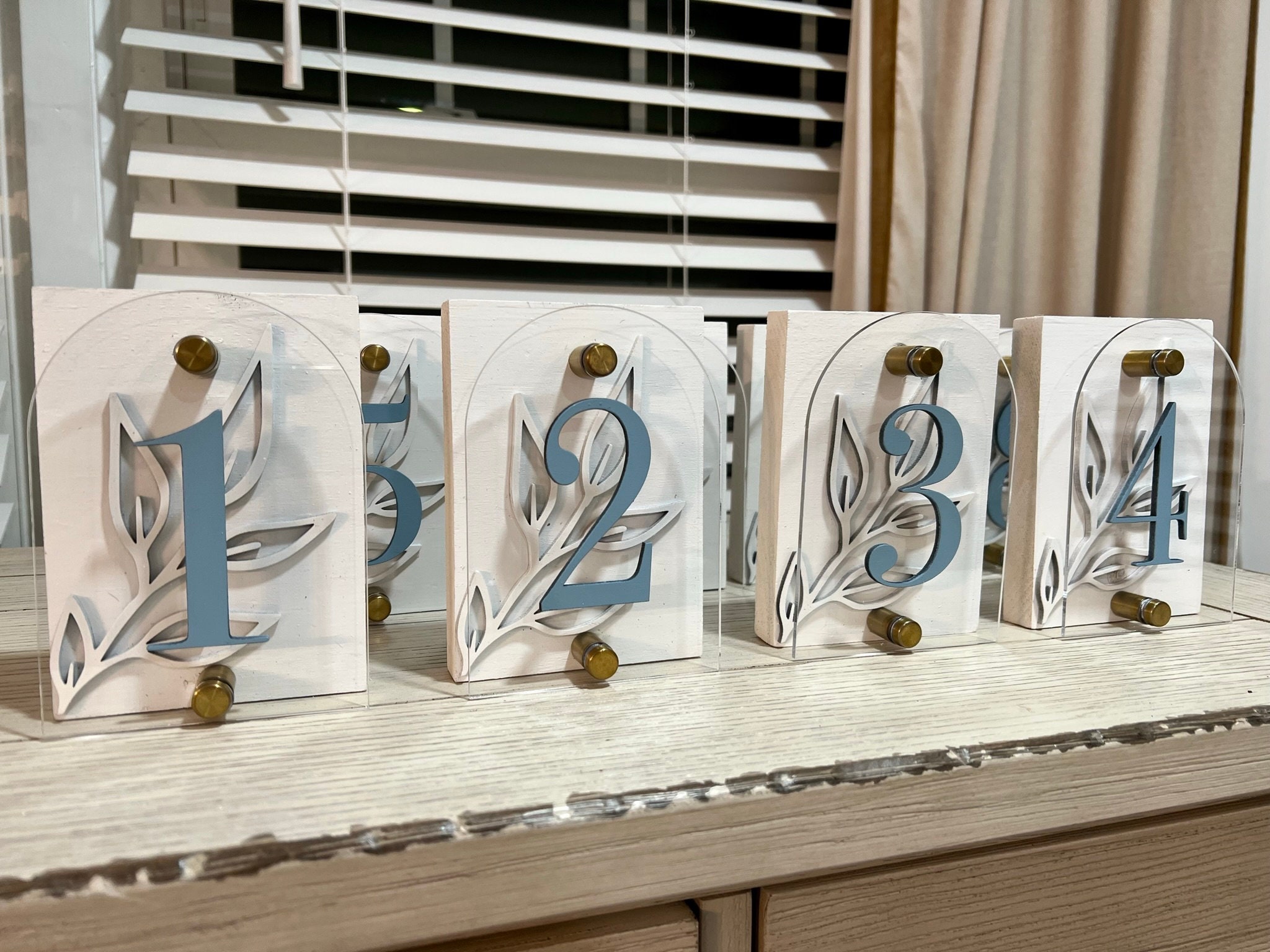 Acrylic Table Numbers, Table Numbers, Wooden Table Numbers, Table Signs ...