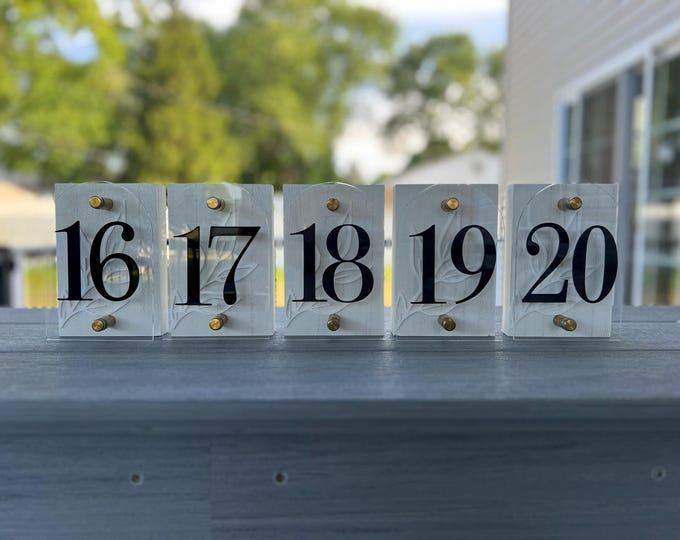 Acrylic Table Numbers, Table Numbers, Wooden Table Numbers, Table Signs ...