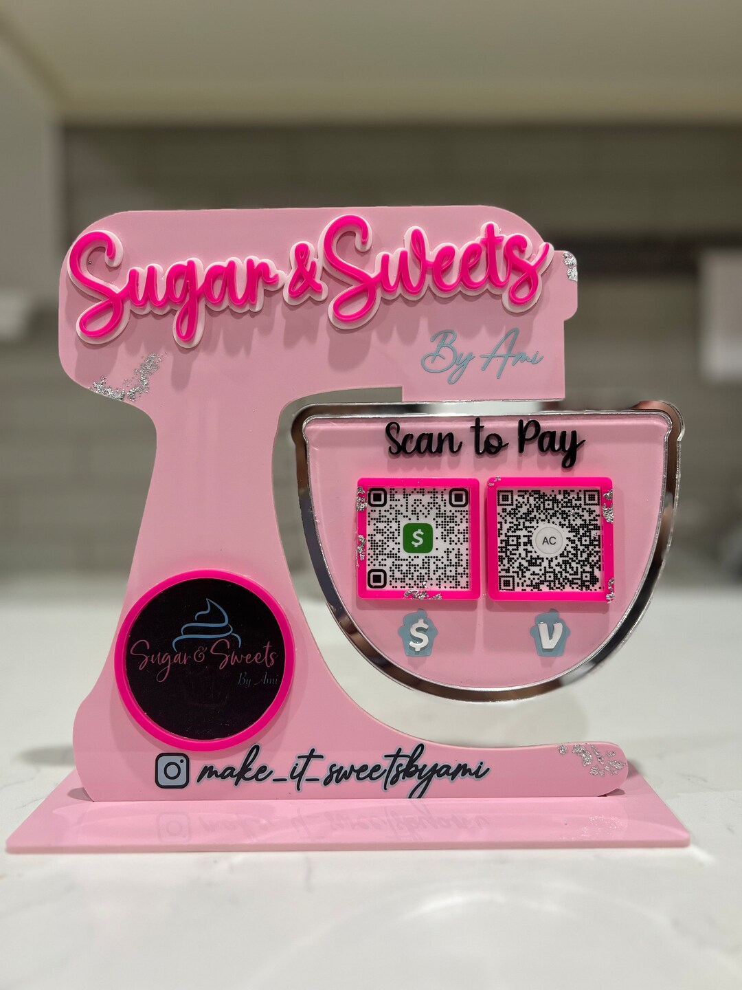 Cake Baker Sign, Mixer Pay to Scan, Treat Maker Sign Scan to Pay ...