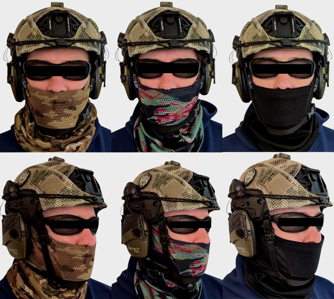 Tactical Airsoft Breathable Mesh Snood Mouth Protection Mask [made in ...
