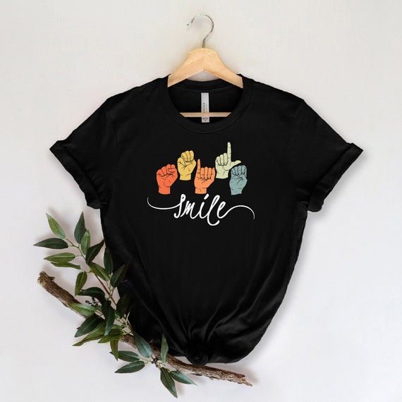 Smile Svg ASL Svg Sign Language Rainbow Svg Png Hands - Etsy