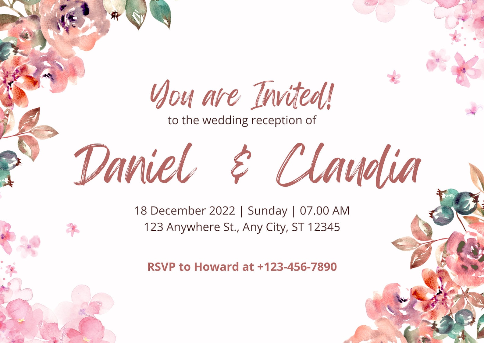 EDITABLE WEDDING CARD Custom Wedding Card Newly Married | Etsy