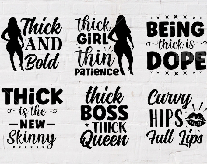 Sassy Curvy/plus Size Thick Women Sayings PNG SVG Quotes - Etsy