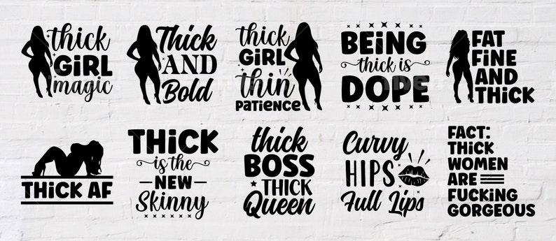 Sassy, Curvy/plus Size, Thick Women Sayings, PNG, SVG, Quotes, Design ...