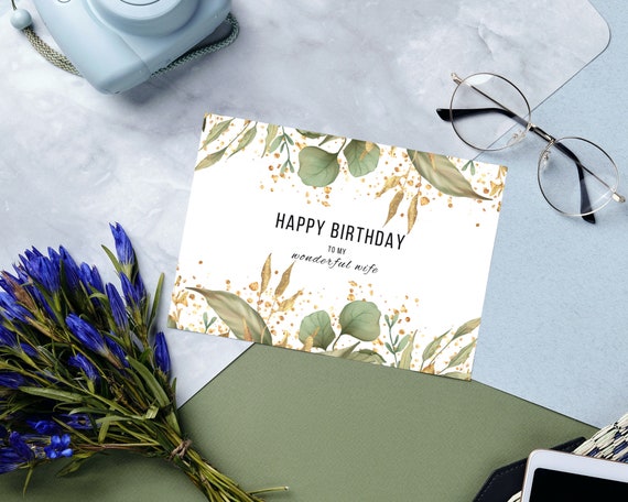 EDITABLE BIRTHDAY CARD Downloadable Birthday Card | Etsy