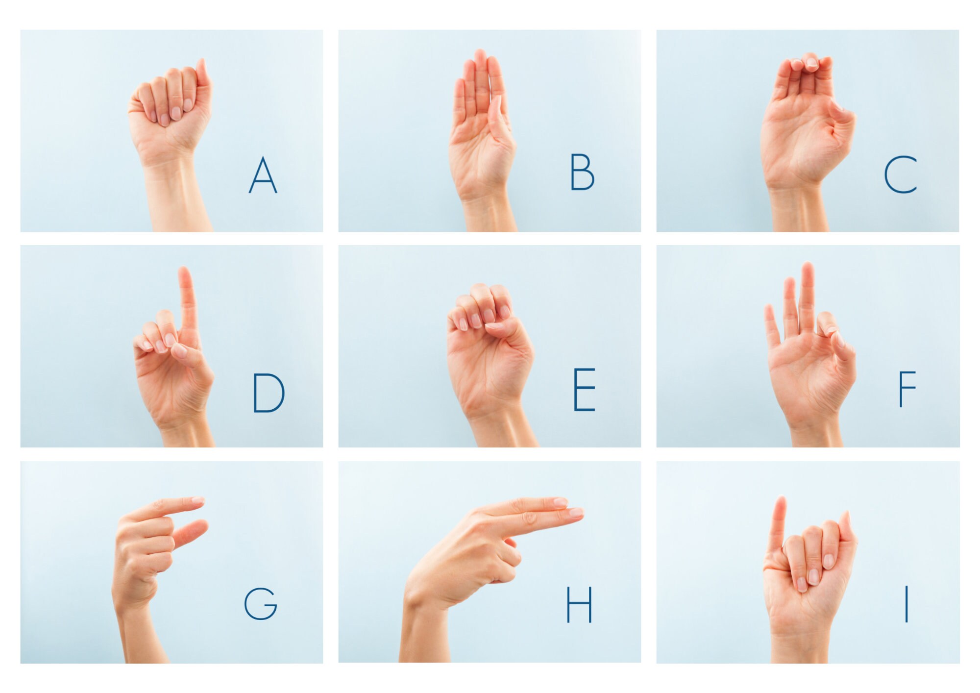 DOWNLOADABLE ASL Printable Wall Art, Sign Language Printable, Sign ...