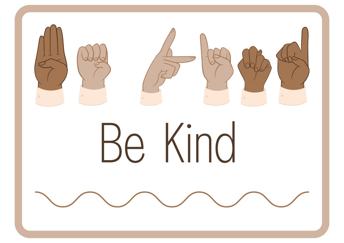 DOWNLOADABLE ASL Printable Wall Art, Sign Language Printable, Sign ...