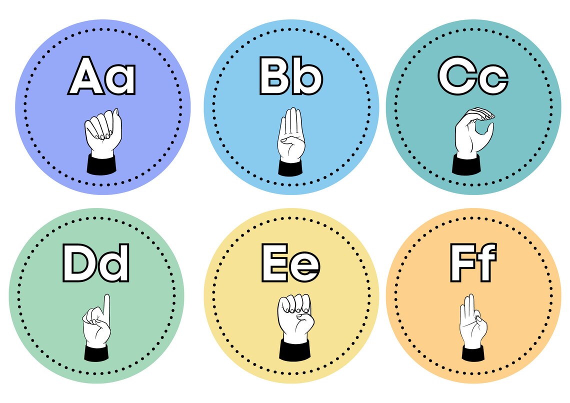DOWNLOADABLE ASL Printable Wall Art, Sign Language Printable, Sign ...