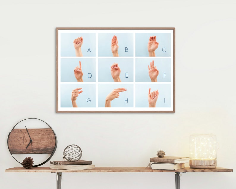 DOWNLOADABLE ASL Printable Wall Art, Sign Language Printable, Sign ...