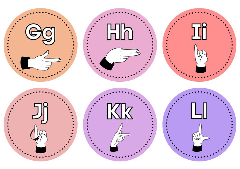 DOWNLOADABLE ASL Printable Wall Art, Sign Language Printable, Sign ...