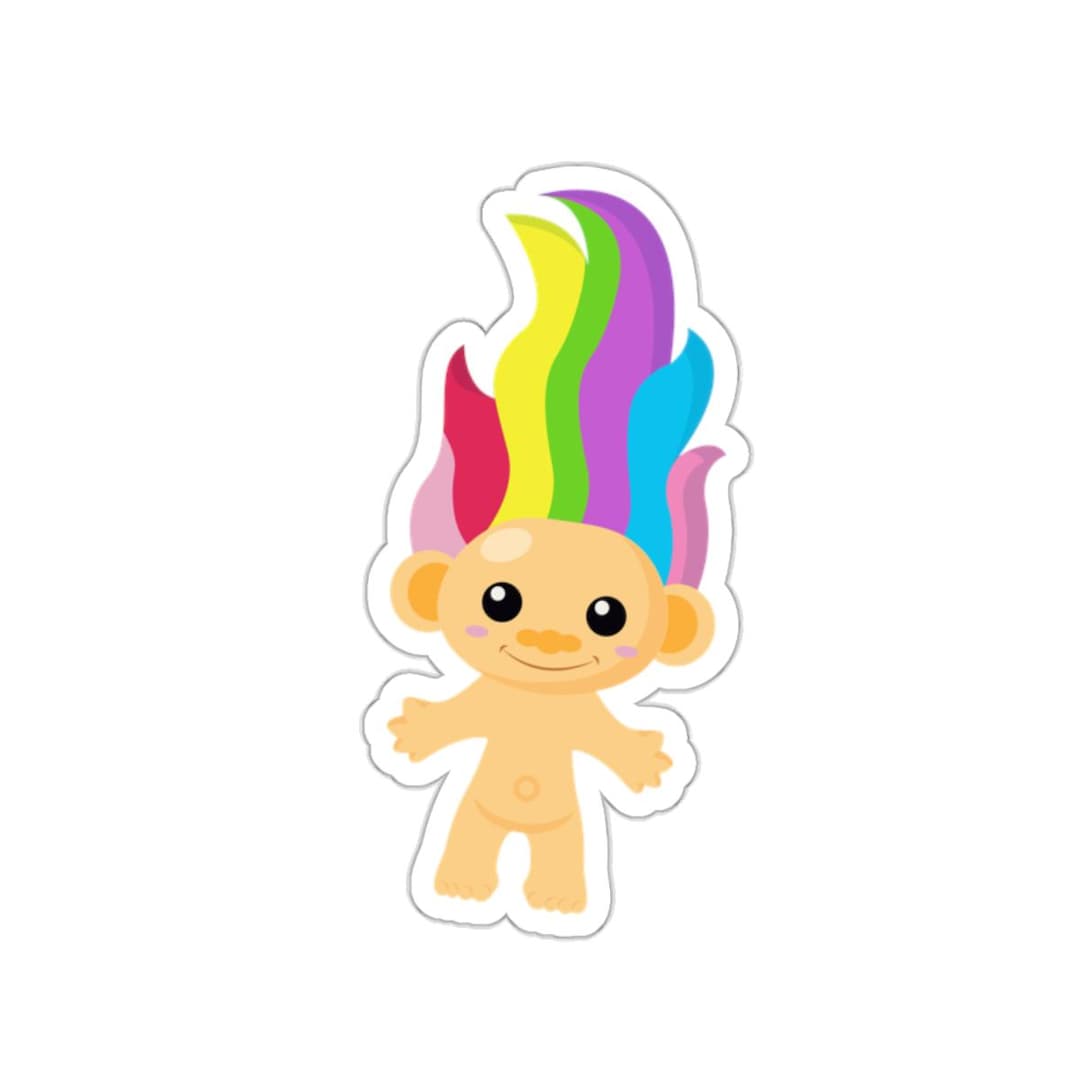 Retro Troll Stickers, 90's Decal Pack, Cute Collectible Adhesive Labels ...