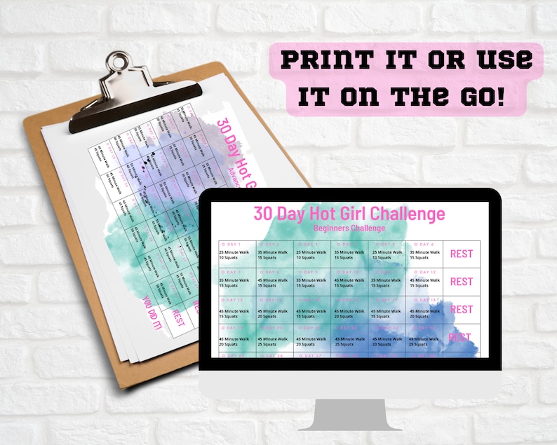 30-day Walking & Squat Challenge: Beginner to Advanced (digital ...
