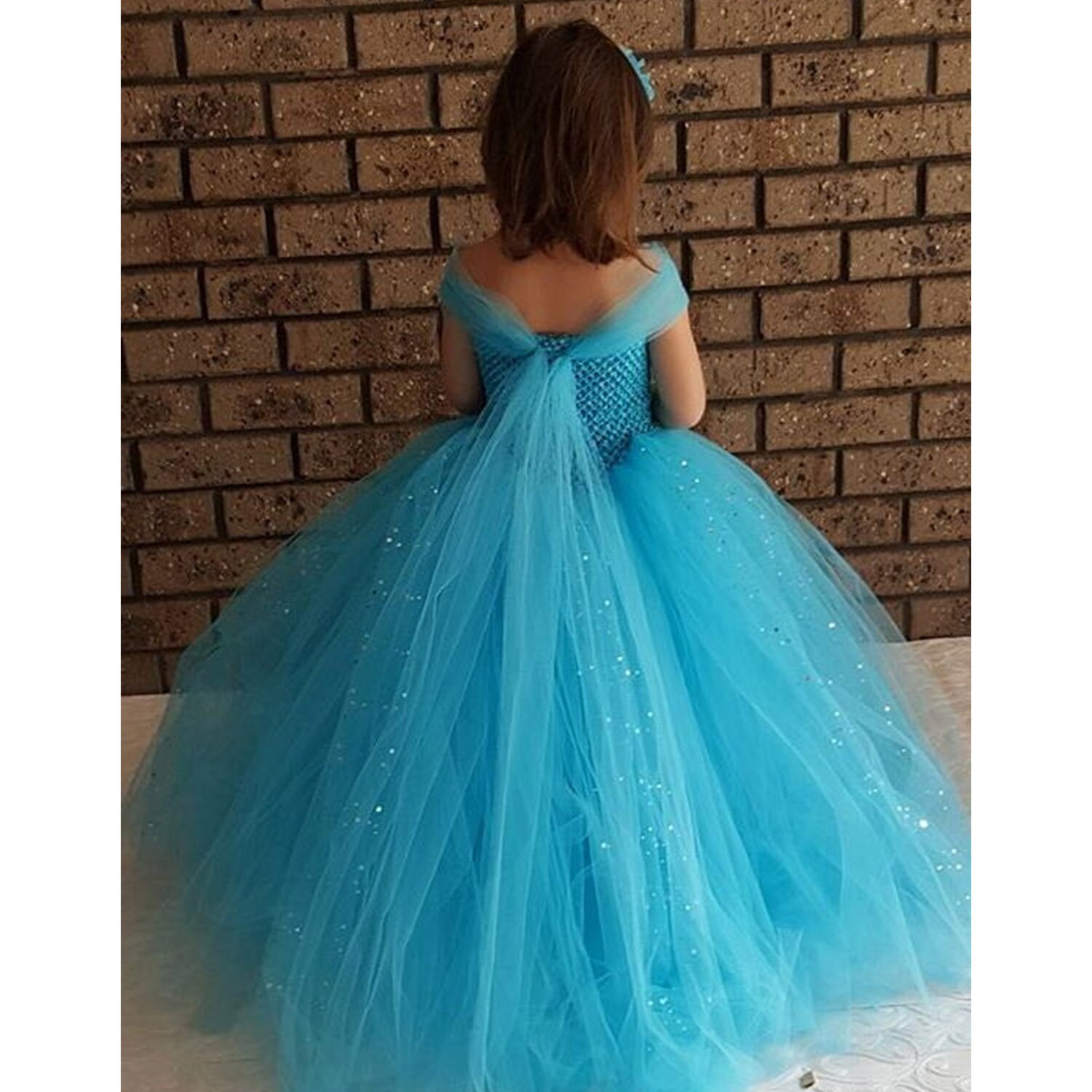 Long Blue Elsa Dress Frozen Dress Flier Girl Dress Size 1-10 - Etsy ...