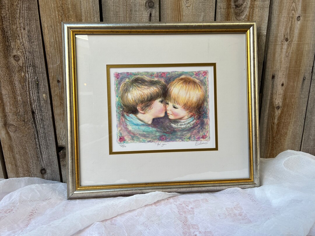 Vintage Framed & Signed Mary Vickers Lithograph - Etsy