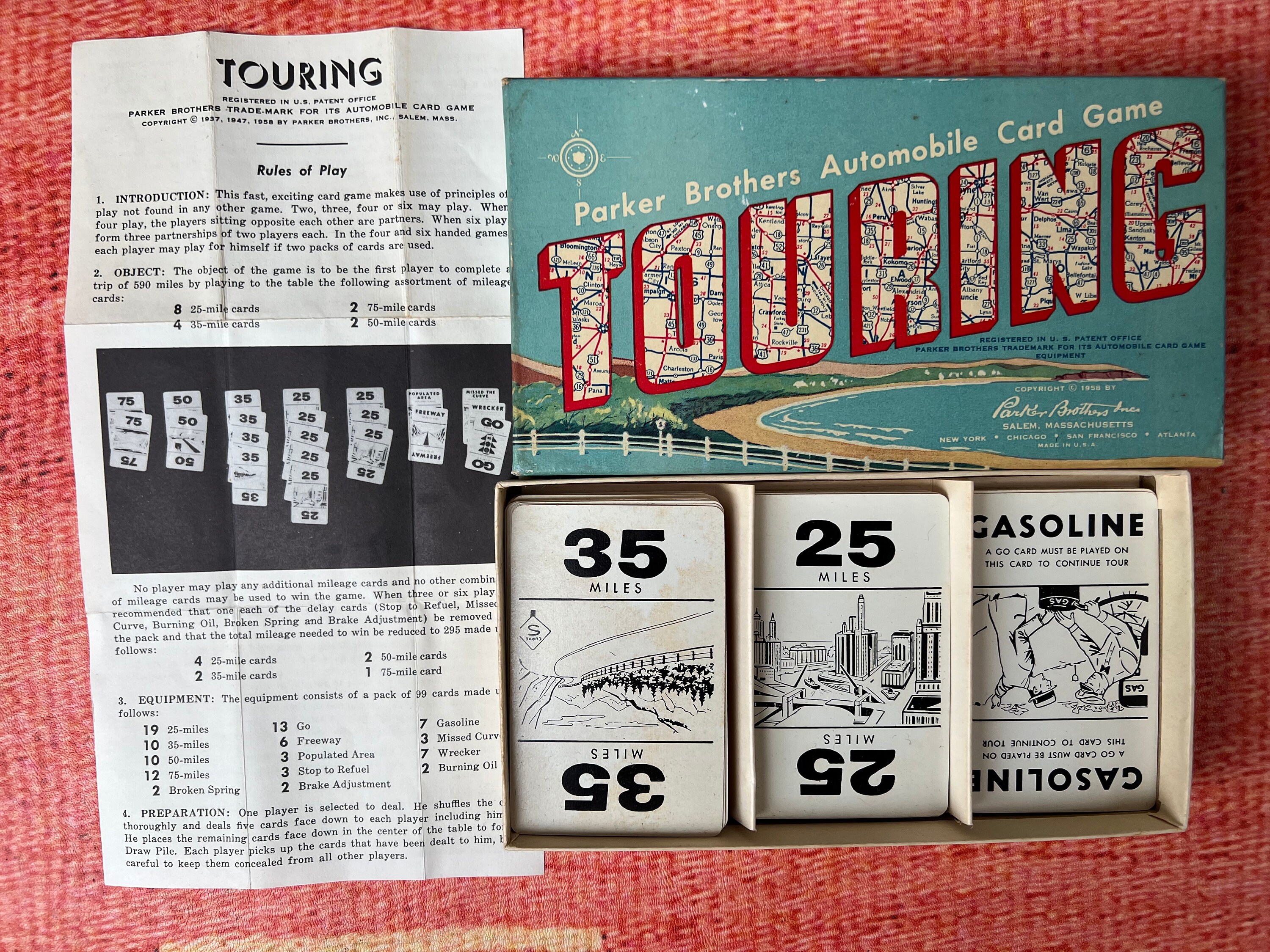 Vintage Parker Brothers Automobile Card Game - Etsy