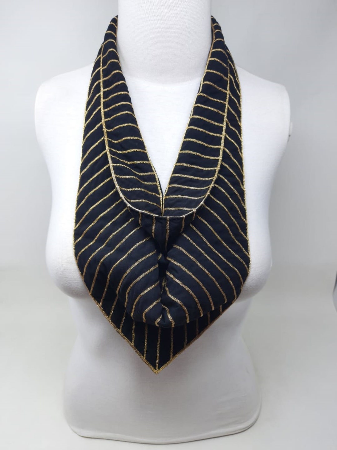 Gold Embroidered Magnetic Scarf One of a Kind Hand Made Magnetic Scarf ...