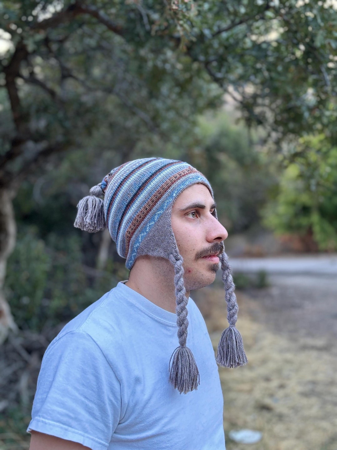 Peruvian Chullo, Real Ear Flap Hat Chullo Alpaca Hat Authentic Alpaca ...