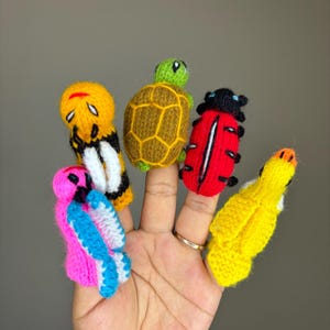Handmade Wool Knit Finger Puppets Farm Animal (from 5 to 100 Units) - Etsy