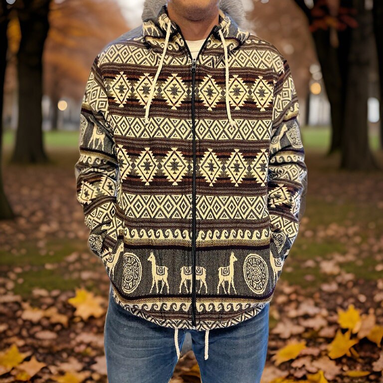 Peruvian Alpaca Jacket. autumn Fields Unisex Use. Handcrafted by ...