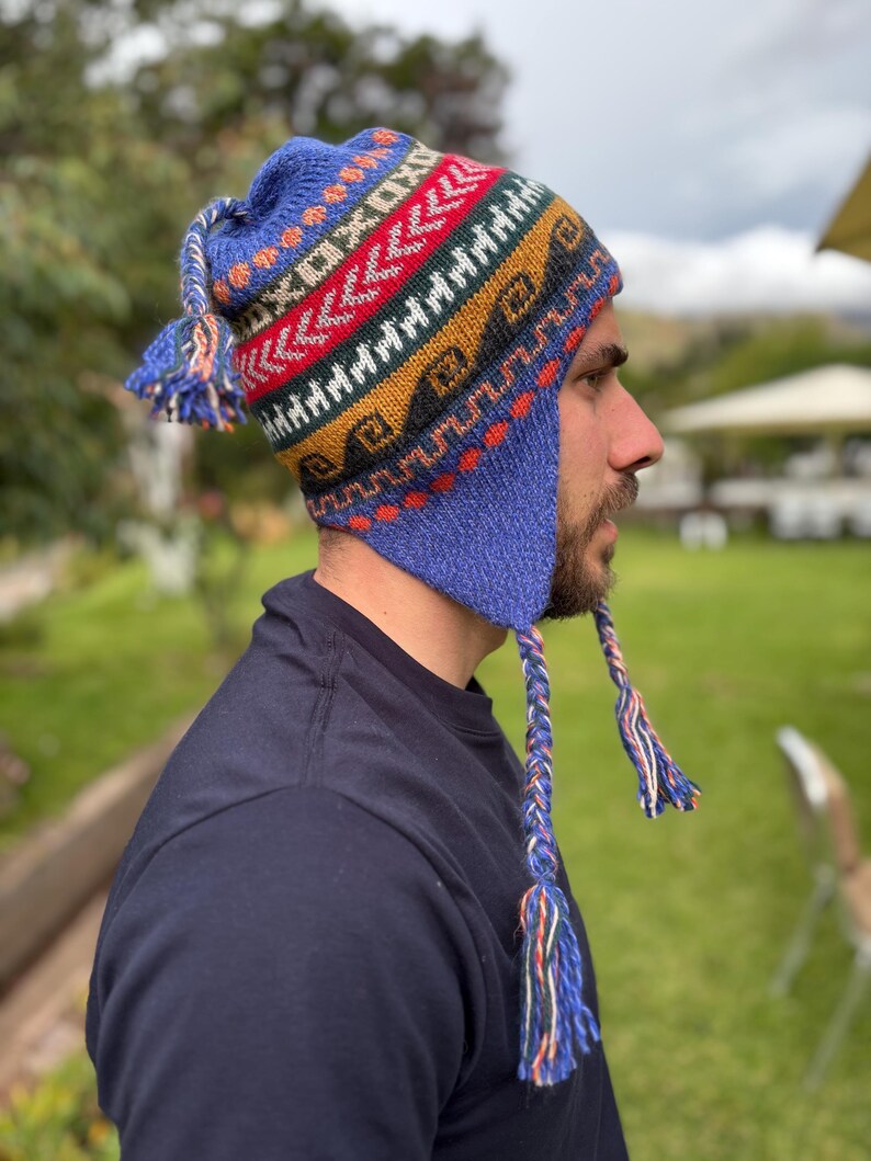 Unisex Peruvian Alpaca Hat - Chullo With Earflaps | 100% Alpaca Wool - Etsy