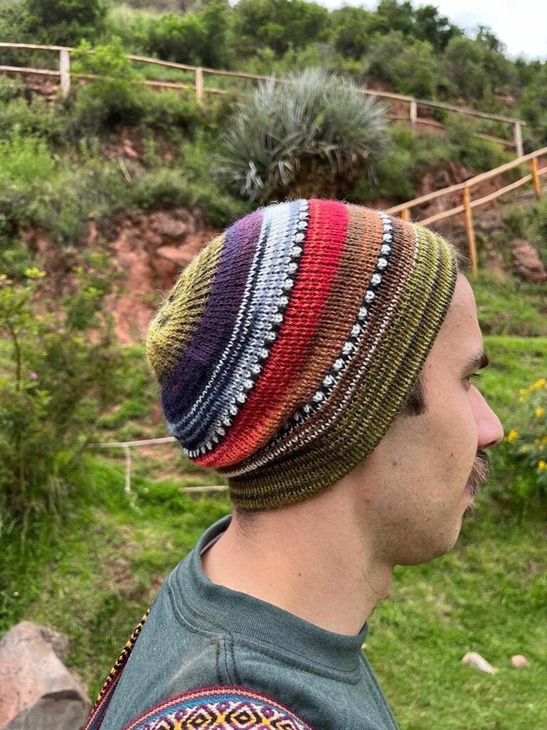 Colorful Alpaca Wool Beanie: Handmade Peruvian Style Knit Hat - Etsy