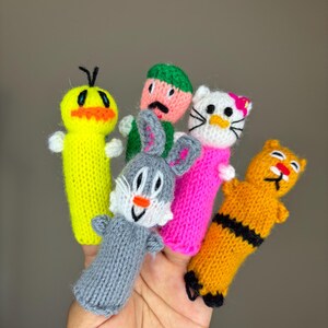 Handmade Wool Knit Finger Puppets Farm Animal (from 5 to 100 Units) - Etsy