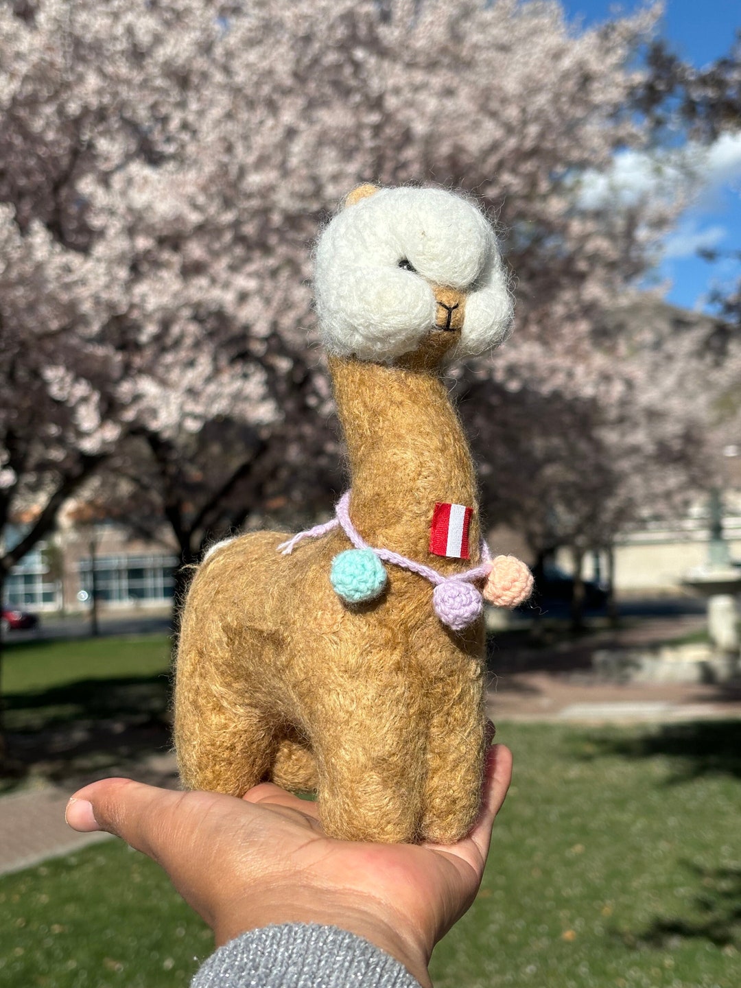 Needle Felted Llama Figurines With Peruvian Flag on the Chest/ Peruvian ...