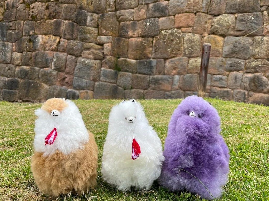 Peruvian Alpaca Fur Toy, Handmade Llama With Real Alpaca Fur, Extremely ...
