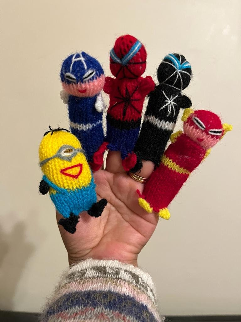 30 Finger Puppets, Hand Knitted Finger Puppets, Storytelling Puppets ...