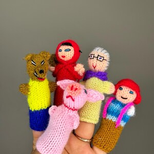 Handmade Wool Knit Finger Puppets Farm Animal (from 5 to 100 Units) - Etsy
