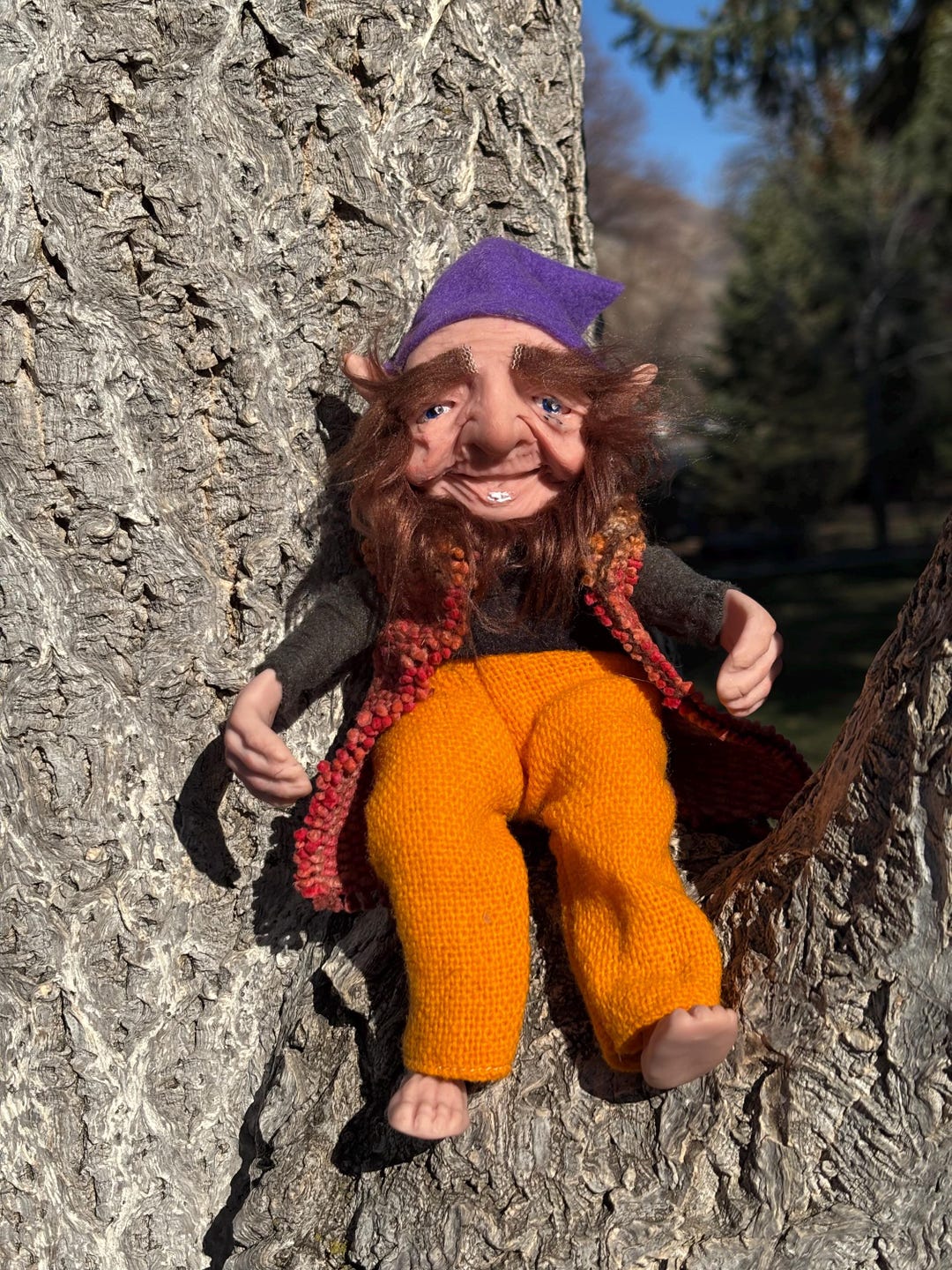 Handmade Goblin Doll: Ooak Fantasy Art, Peruvian Fabric Ornament - Etsy