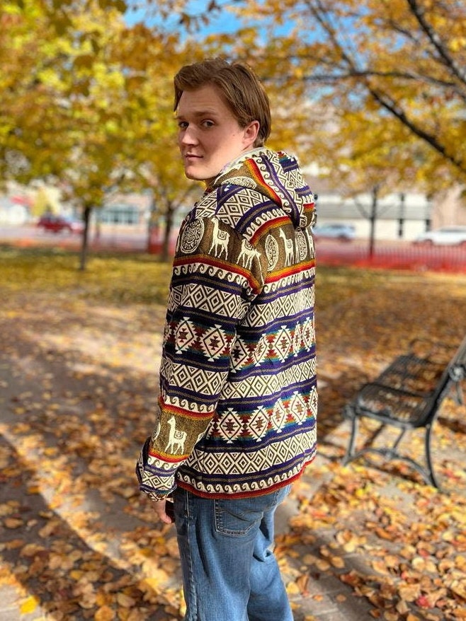 Peruvian Alpaca Jacket. autumn Fields Unisex Use. Handcrafted by ...