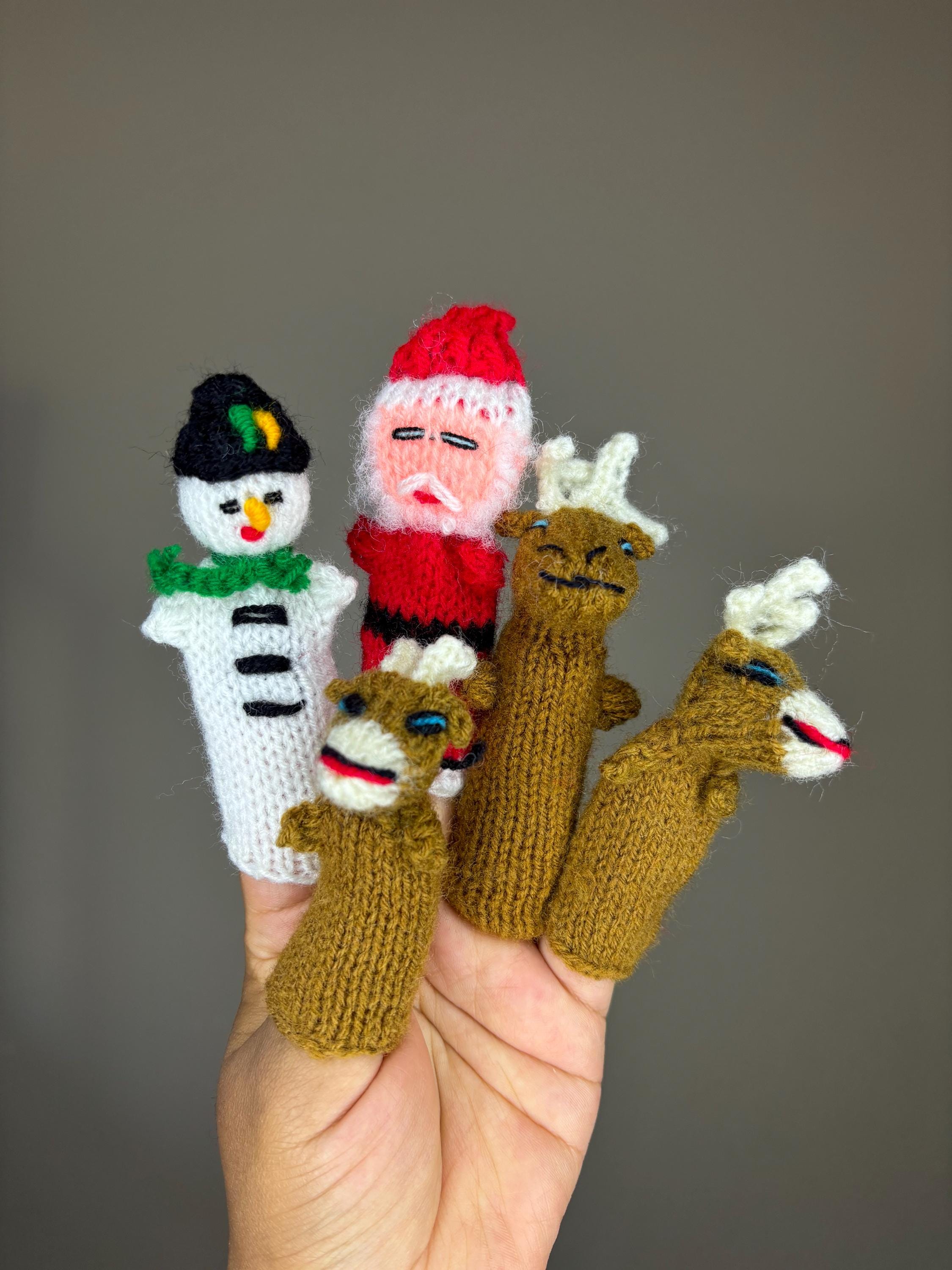 Handmade Wool Knit Finger Puppets Farm Animal (from 5 to 100 Units) - Etsy