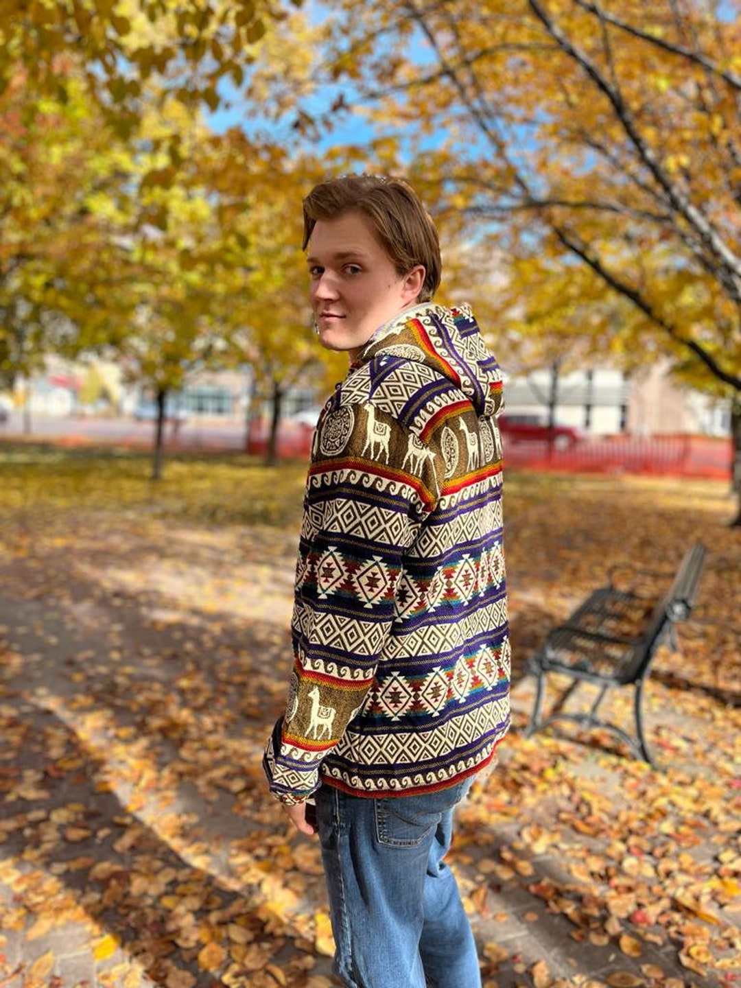 Peruvian Alpaca Jacket. autumn Fields Unisex Use. Handcrafted by ...