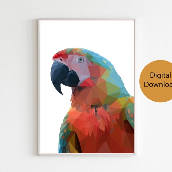 Geometric Bird - Etsy