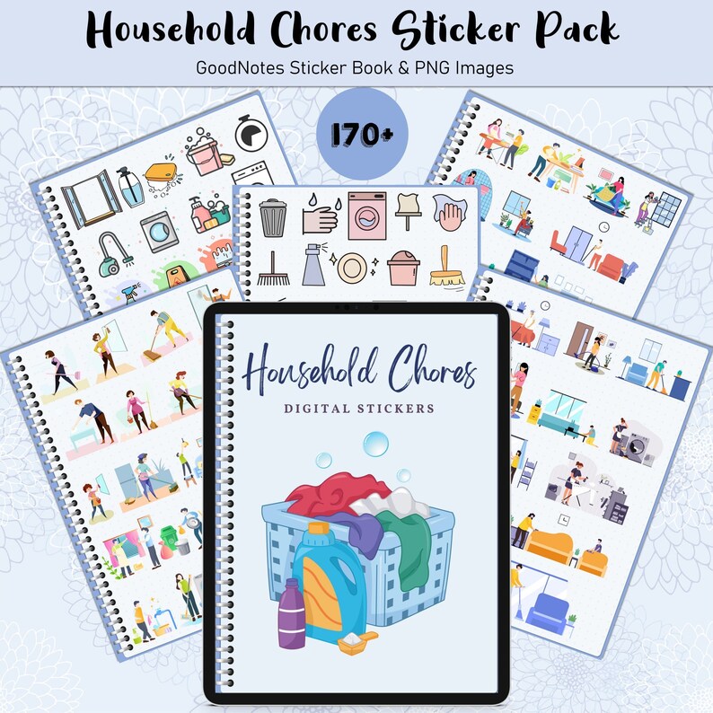 Digital Planner Sticker | Household Chores | 170+ Digital Planner ...