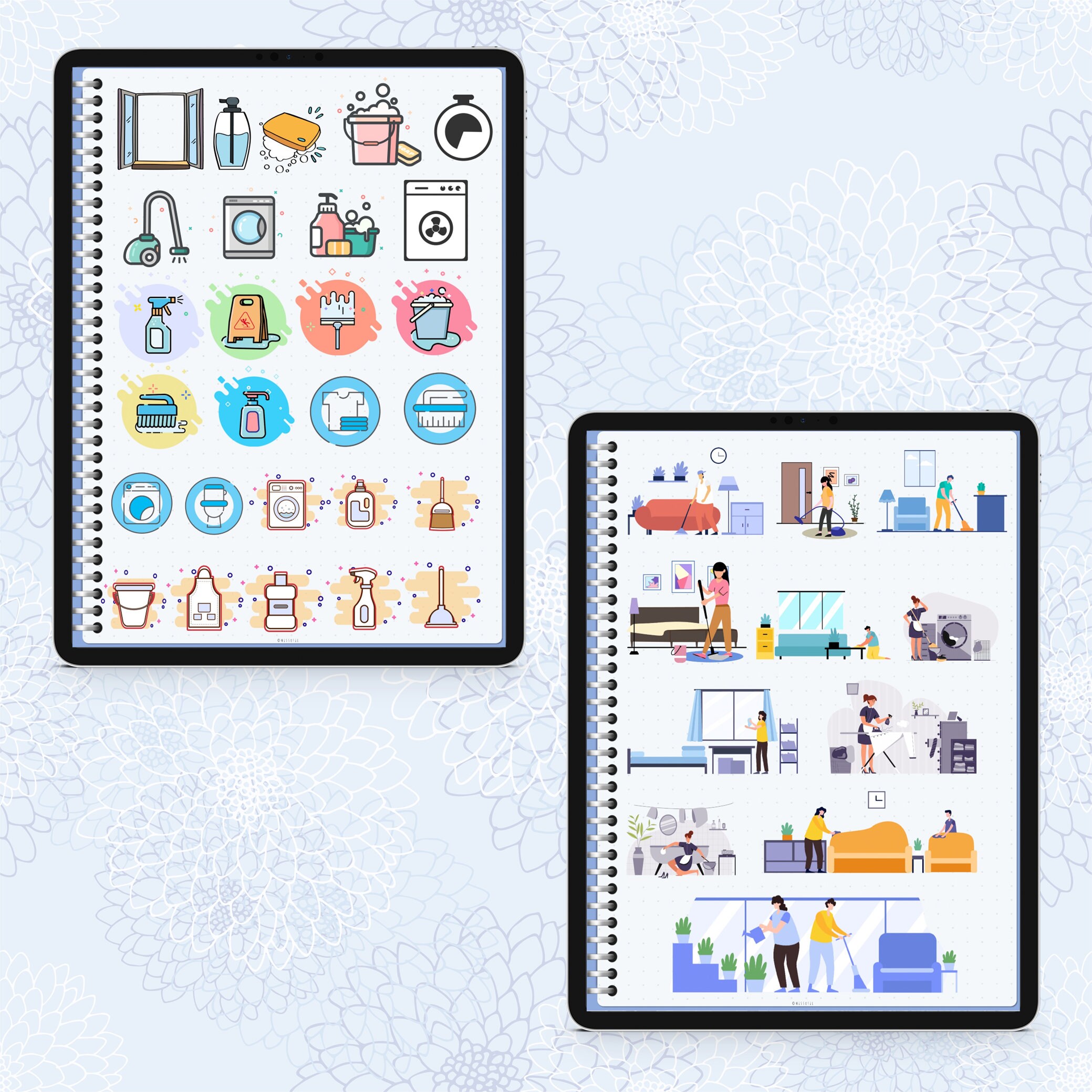 Digital Planner Sticker Household Chores 170 Digital - Etsy