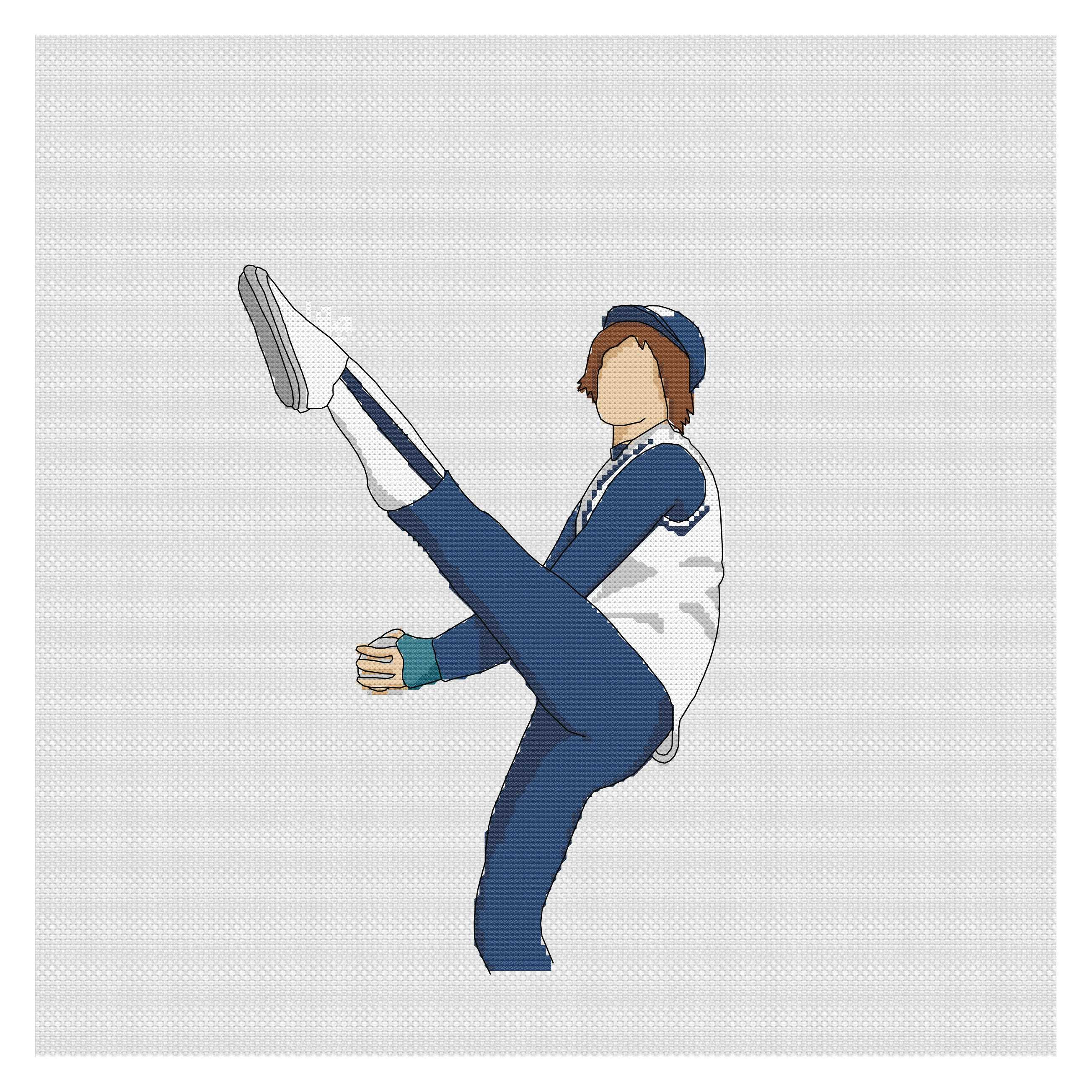 Baseball Vampire Cross Stitch Pattern PDF Download digital - Etsy