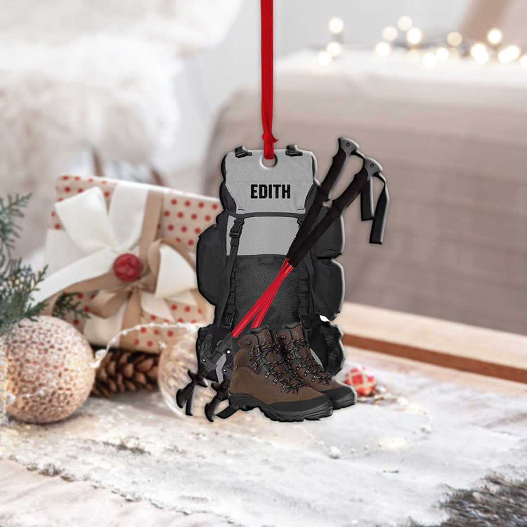 Hiking Bag Custom Custom Shape Ornaments Hiking Christmas - Etsy